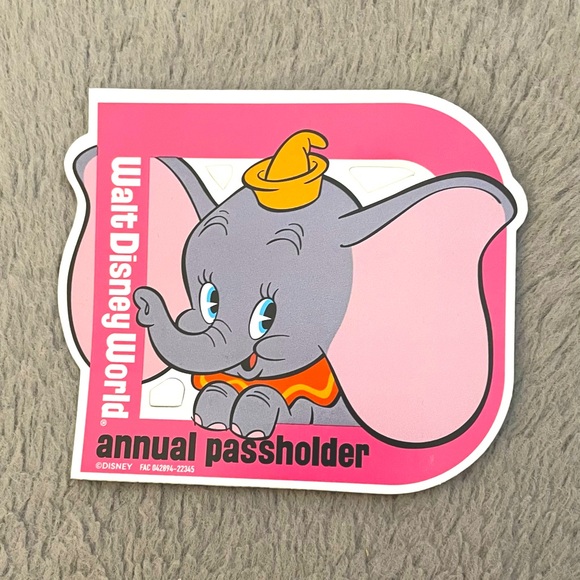 Disney | Art | Disney Dumbo Annual Passholder Pink Magnet | Poshmark
